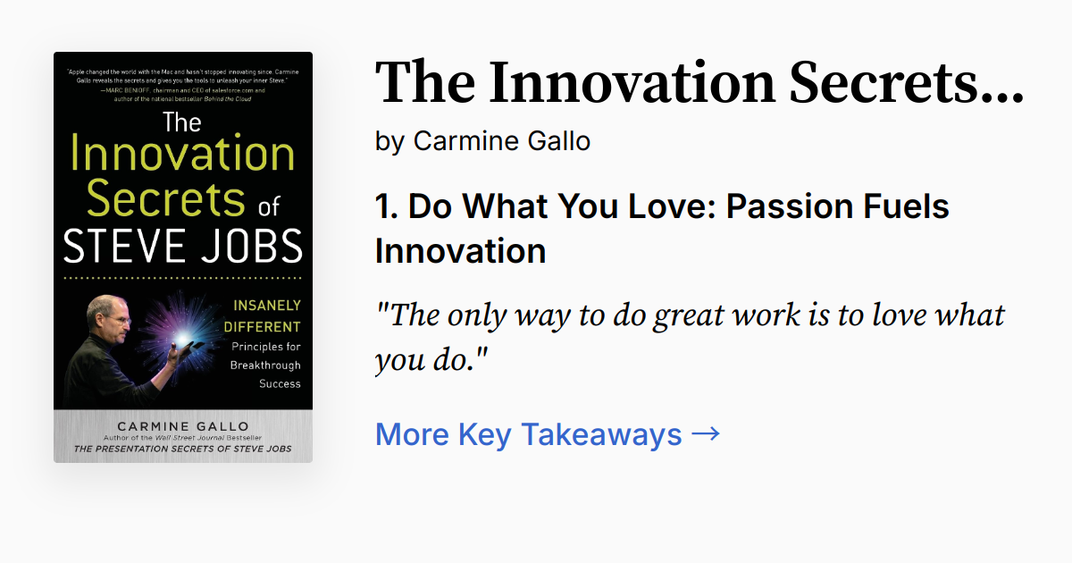 The Innovation Secrets of Steve Jobs | Summary, Audio, Quotes, FAQ