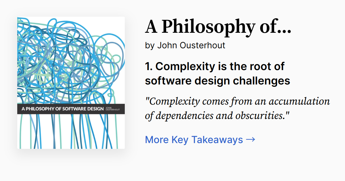 A Philosophy of Software Design | Summary, Audio, Quotes, FAQ
