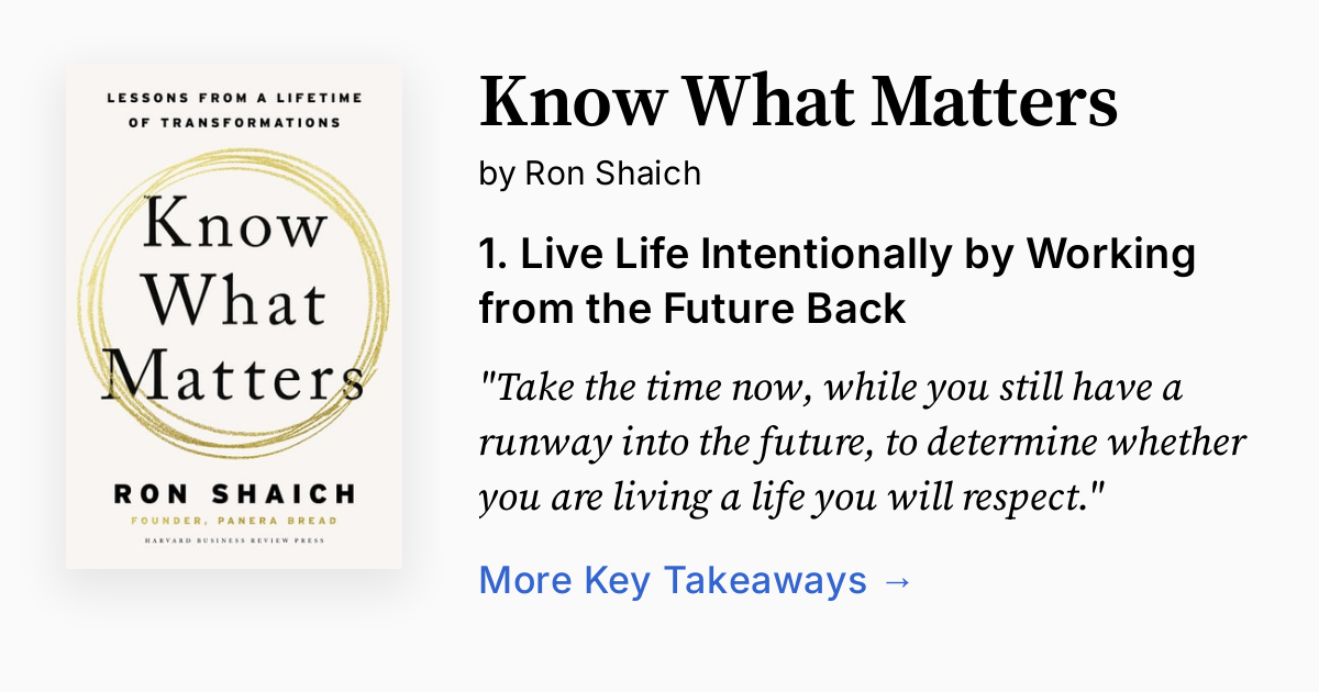 Know What Matters | Summary, Audio, Quotes, FAQ