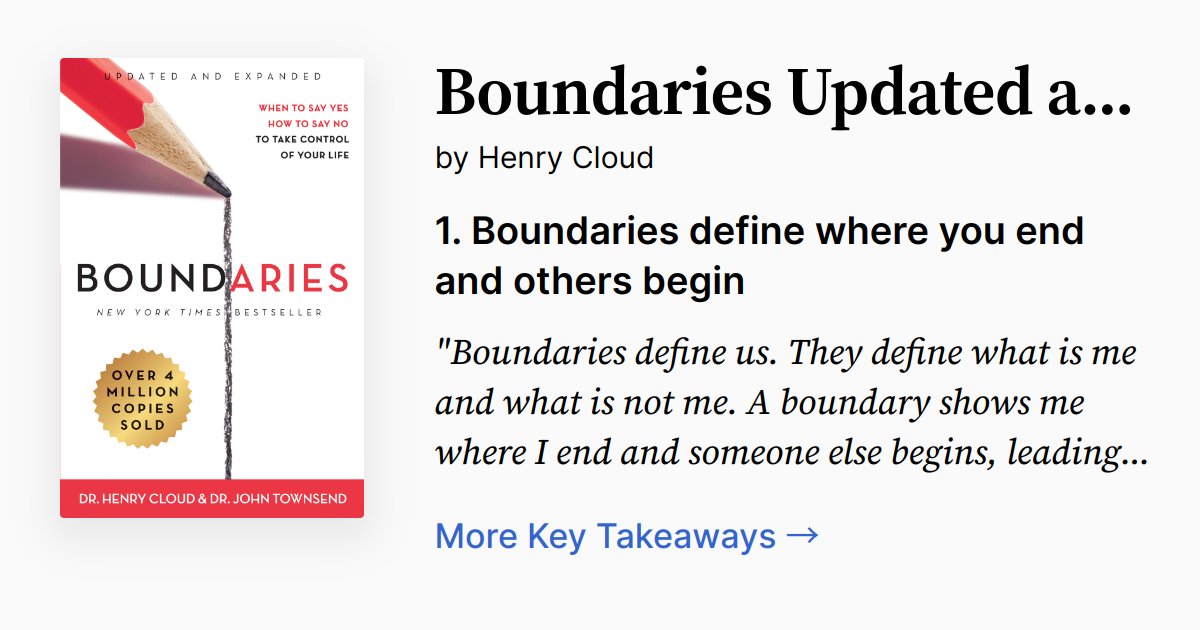 Boundaries by Henry Cloud | Summary, Quotes, FAQ, Audio