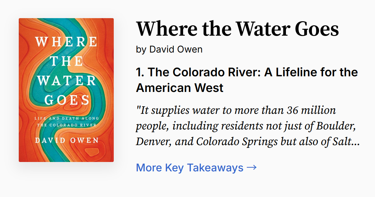 Where the Water Goes | Summary, Quotes, FAQ, Audio