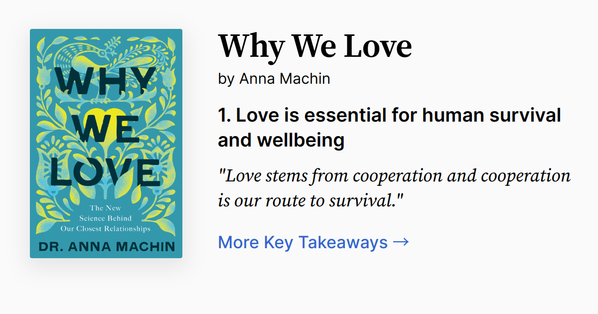 Why We Love by Dr Anna Machin | Resumen, Quotes, FAQ, Audio