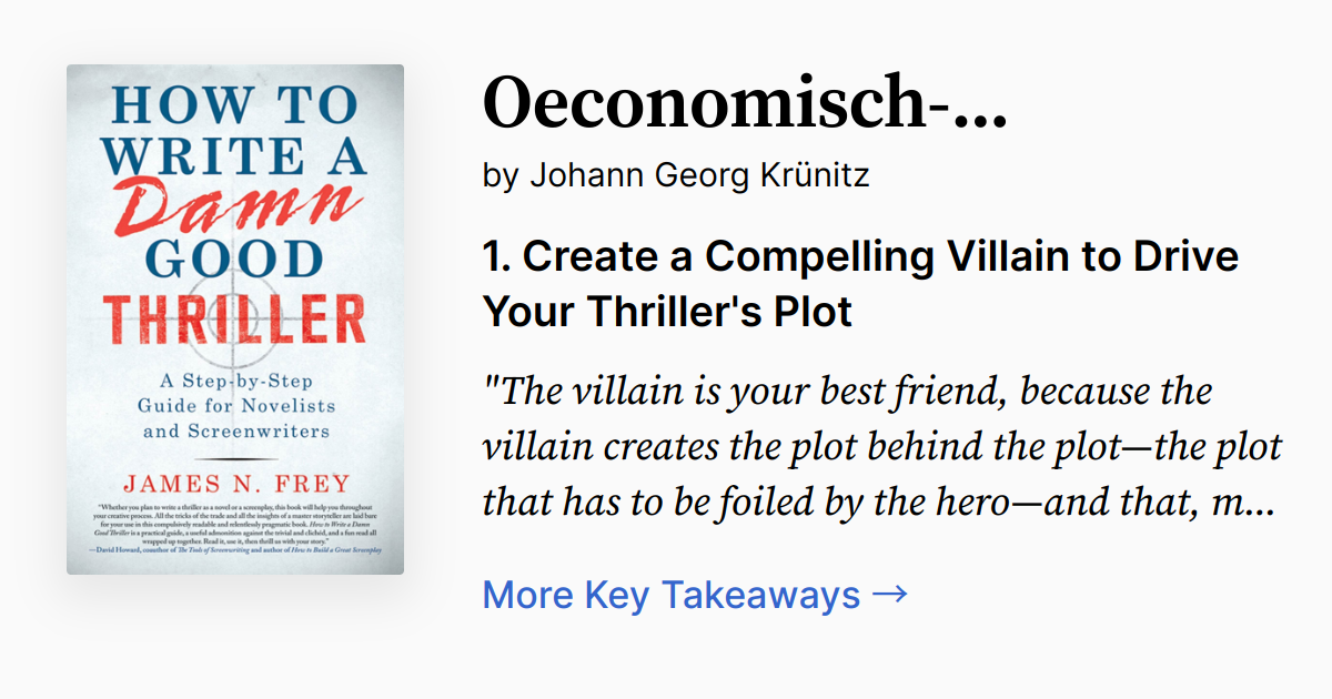 How to Write a Damn Good Thriller | Summary, Audio, Quotes, FAQ