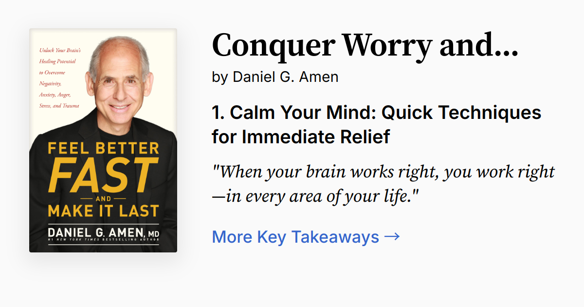 Feel Better Fast and Make It Last | Summary, Audio, Quotes, FAQ