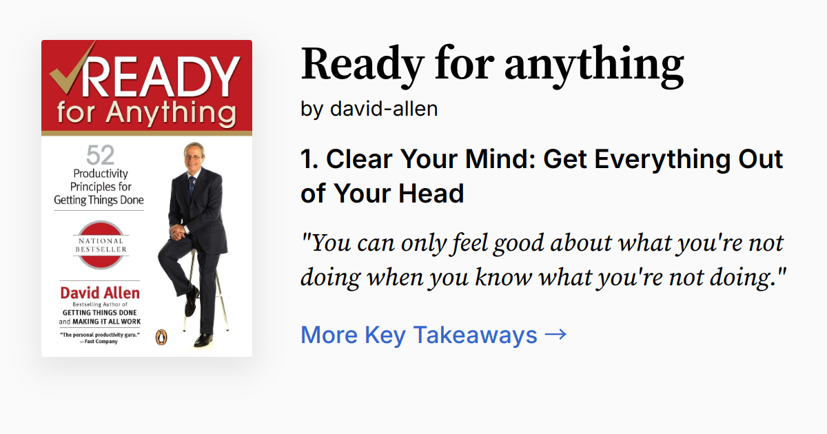 Ready for Anything | Summary, Audio, Quotes, FAQ