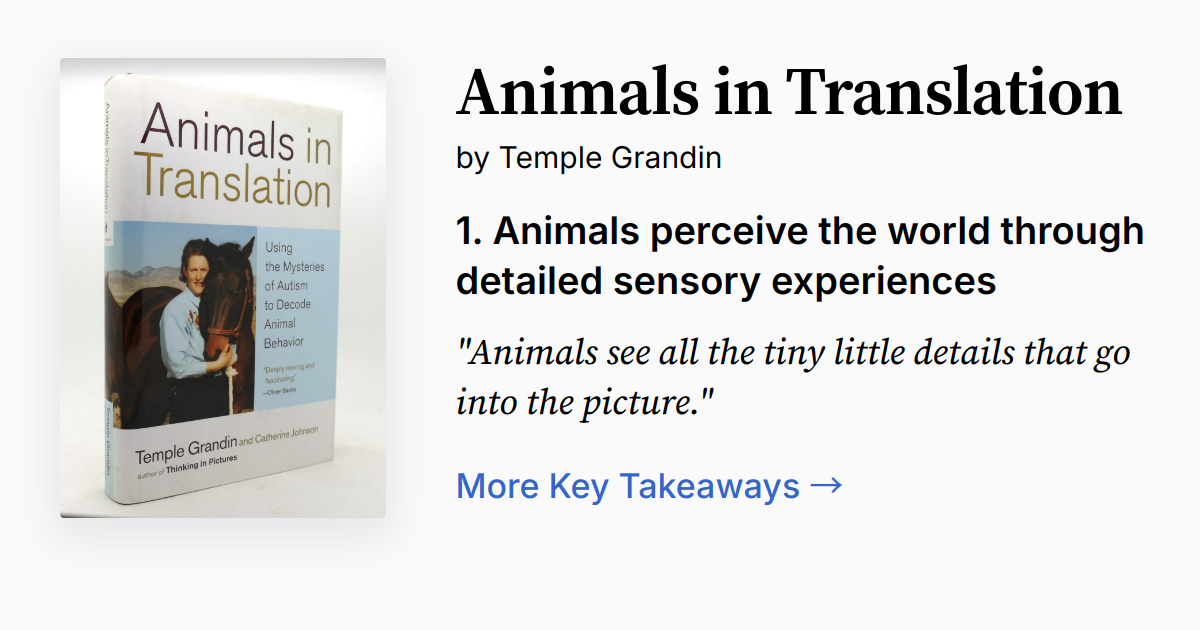 Animals in Translation | Summary, Quotes, FAQ, Audio