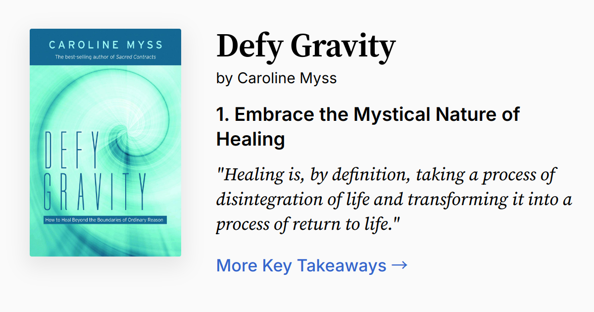 Defy Gravity by Caroline Myss | Summary, Audio, Quotes, FAQ