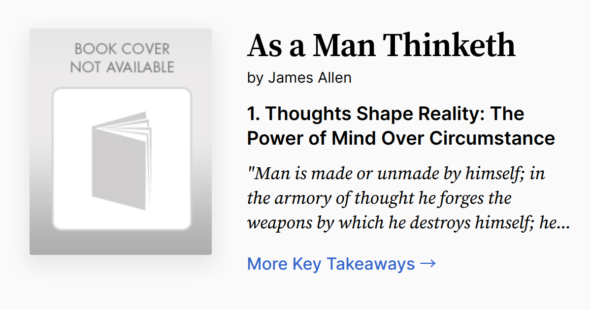 As a Man Thinketh | Summary, Audio, Quotes, FAQ