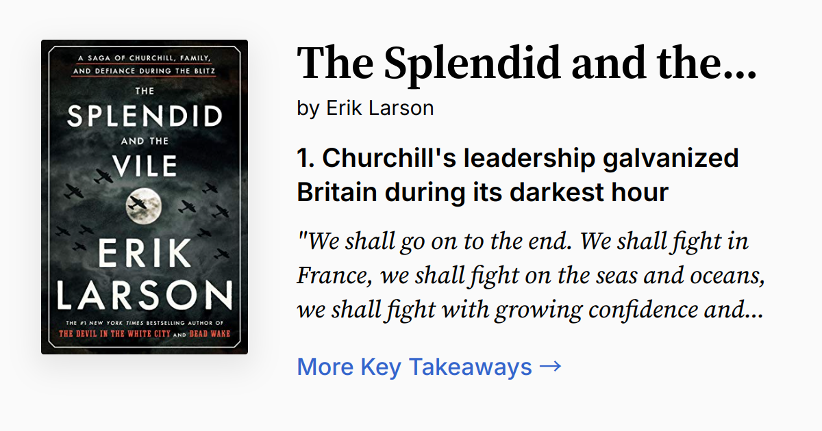 The Splendid and the Vile | Summary, Audio, Quotes, FAQ