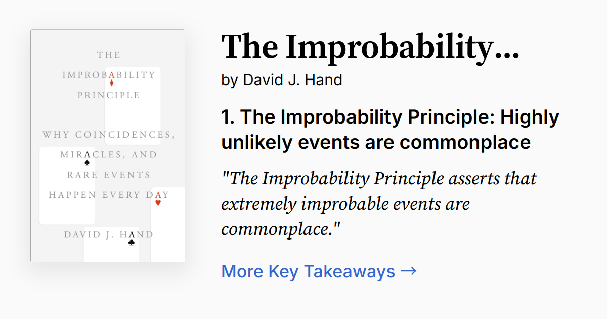 The Improbability Principle | Summary, Quotes, FAQ, Audio