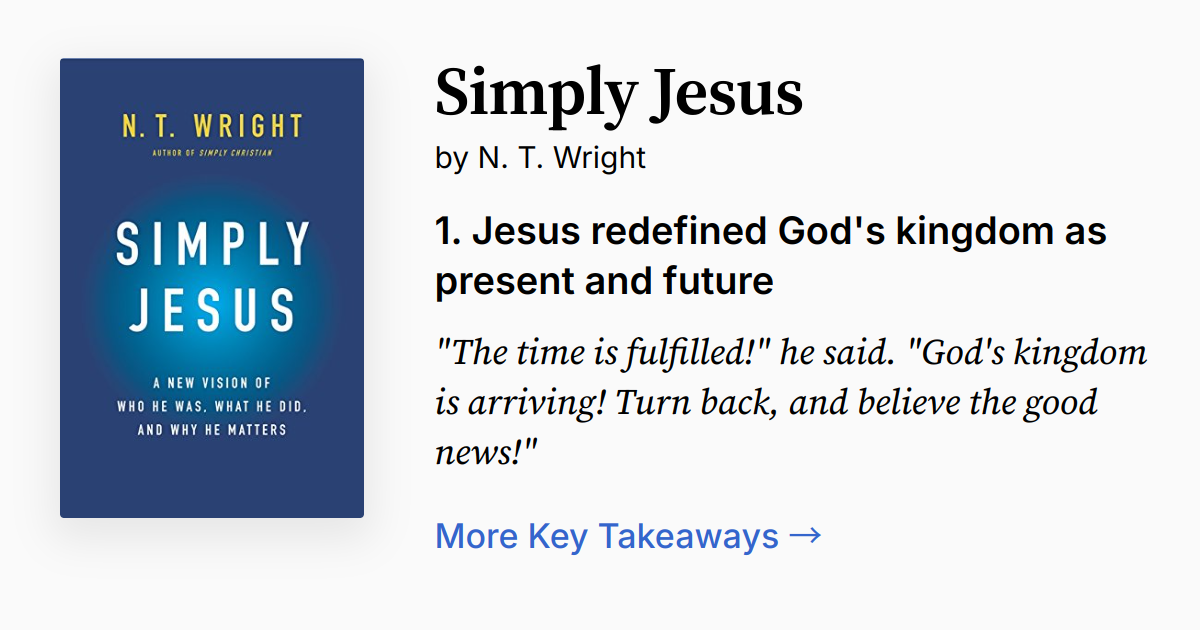 Simply Jesus by N.T. Wright | Summary, Audio, Quotes, FAQ