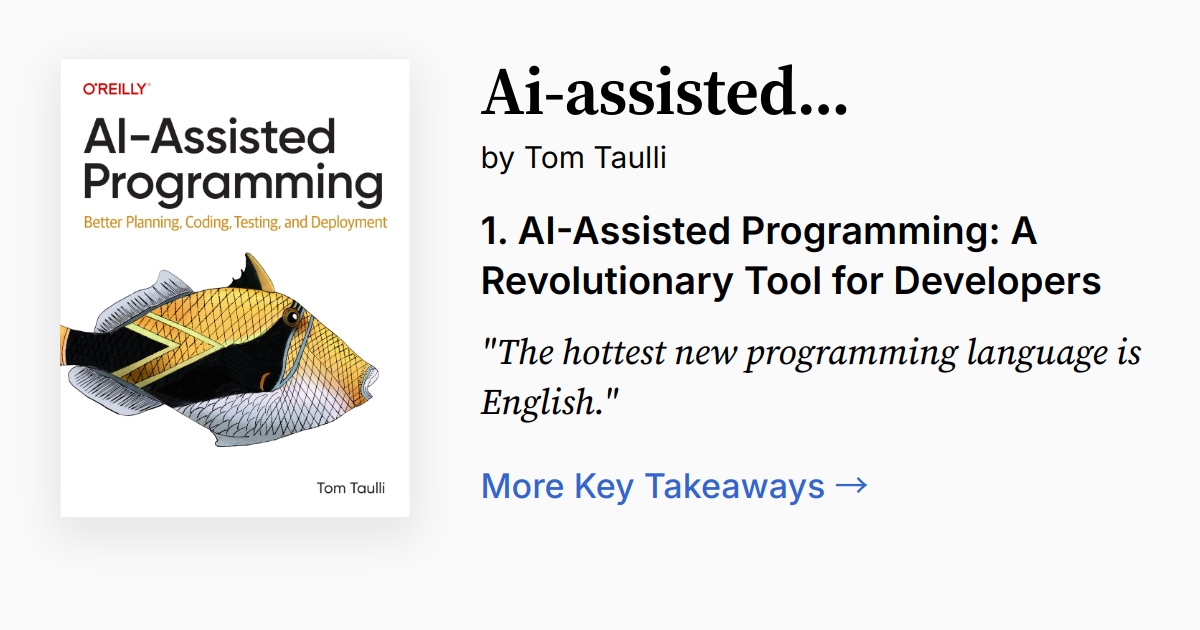 AI-Assisted Programming | Summary, Quotes, FAQ, Audio