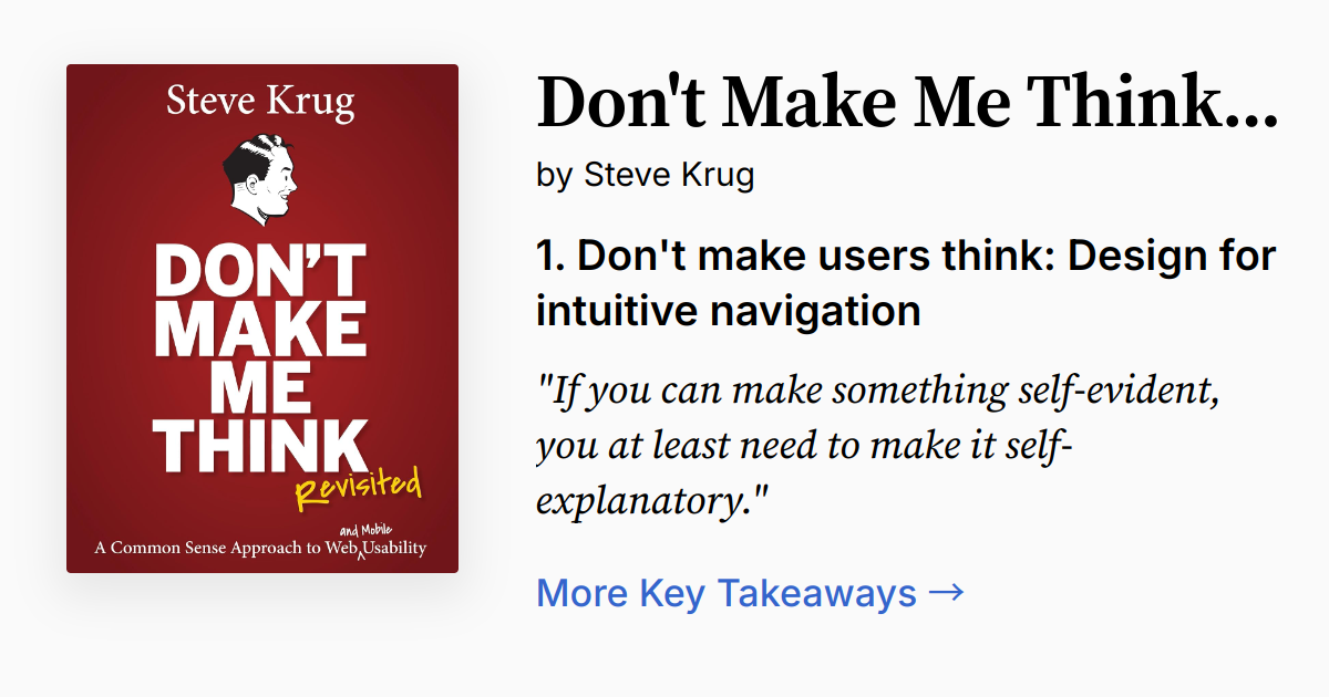 Don't Make Me Think, Revisited | Summary, Audio, Quotes, FAQ