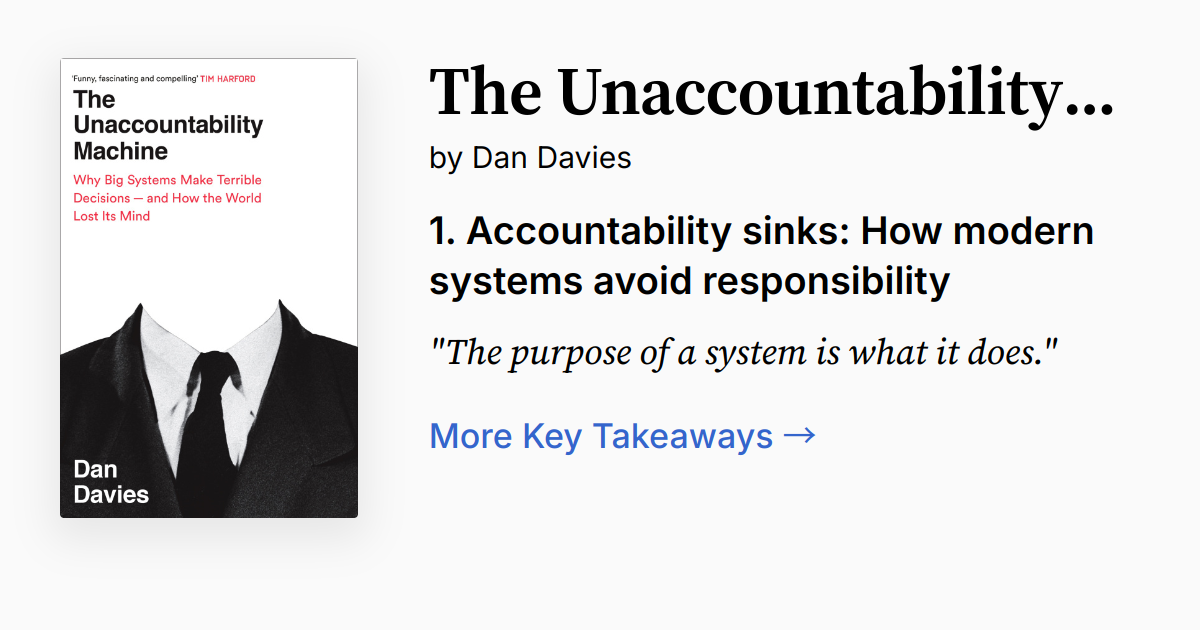 The Unaccountability Machine | Summary, Quotes, FAQ, Audio