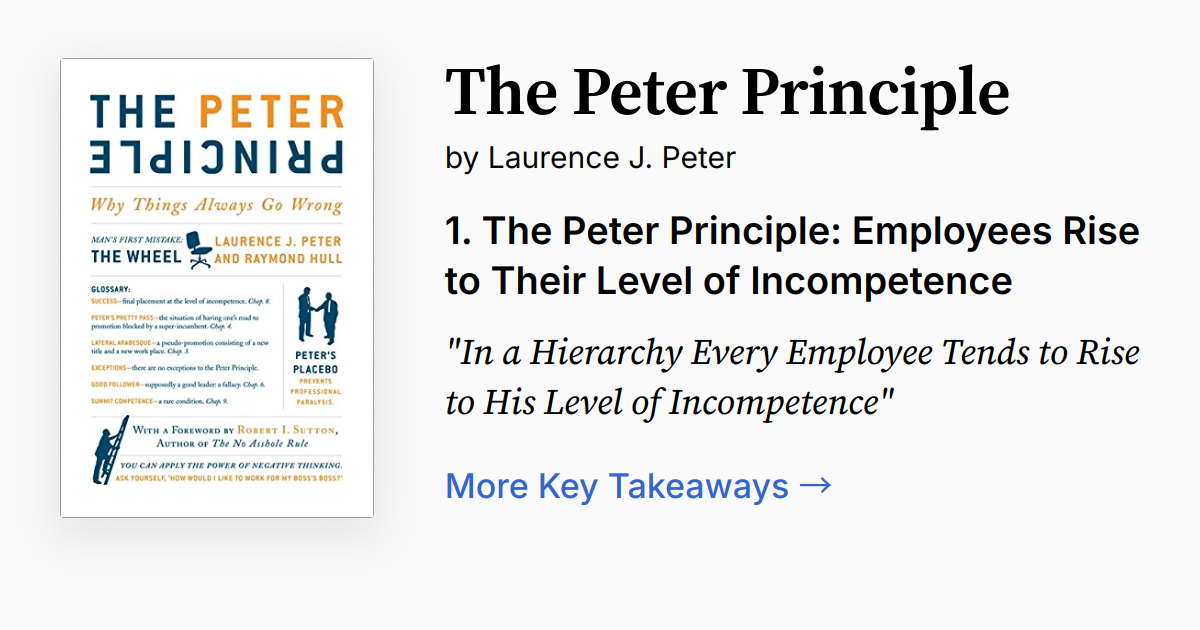 The Peter Principle | Summary, Audio, Quotes, FAQ