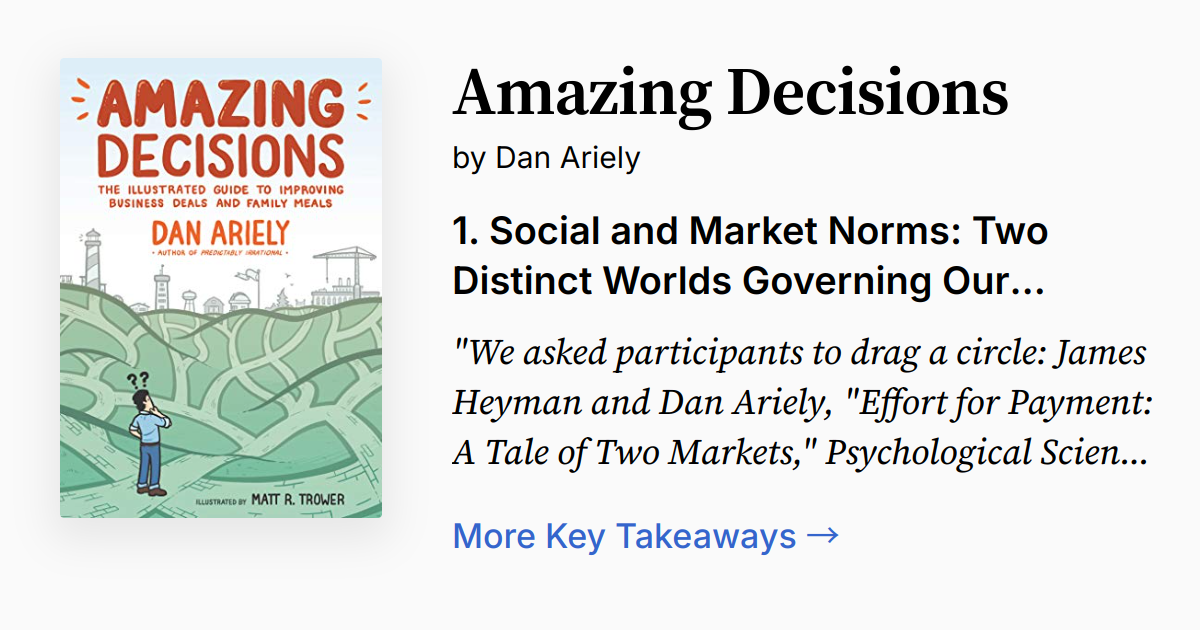Amazing Decisions | Summary, Audio, Quotes
