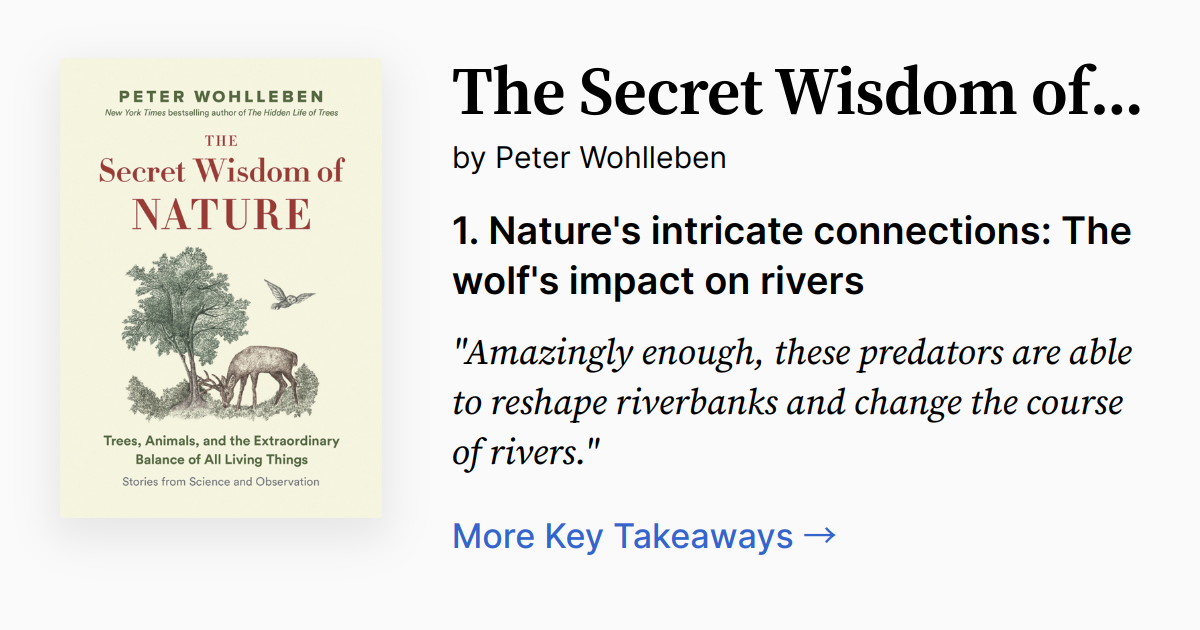 The Secret Wisdom of Nature | Summary, Audio, Quotes, FAQ