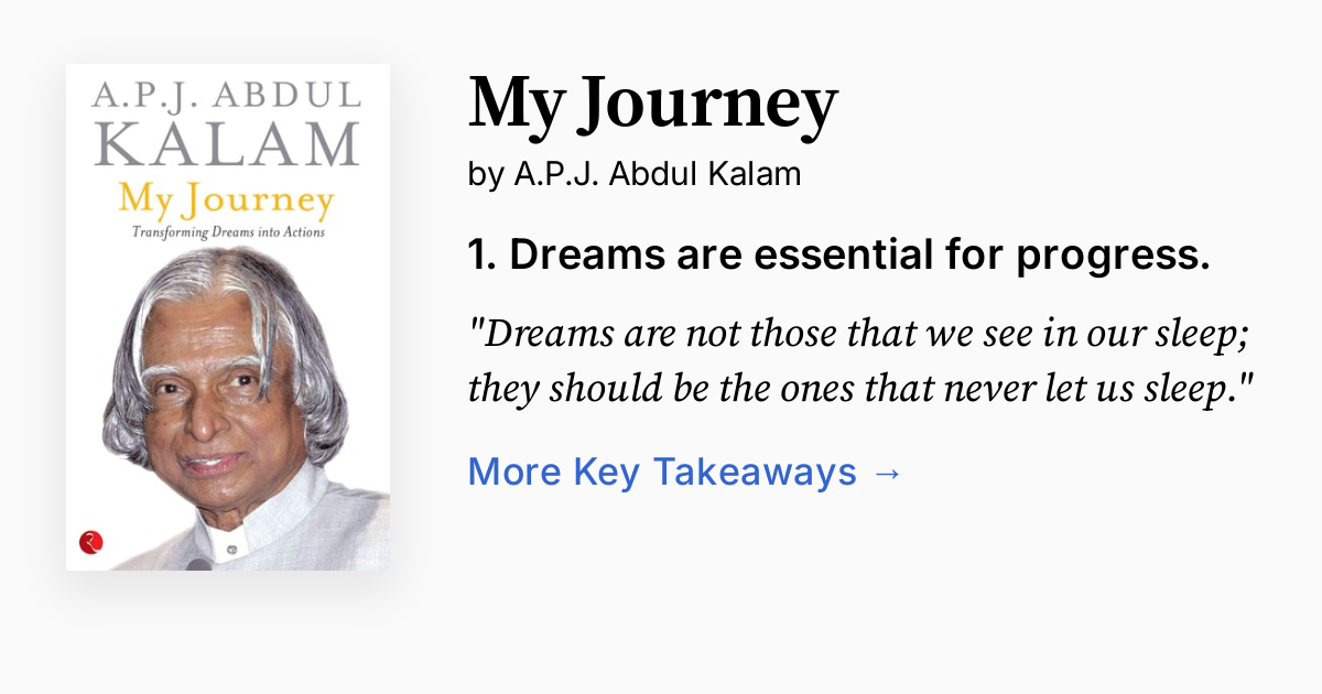 My Journey by A.P.J. Abdul Kalam | Summary, Audio, Quotes, FAQ