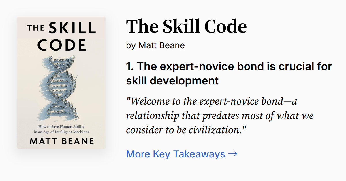 The Skill Code by Matt Beane | Summary, Quotes, FAQ, Audio