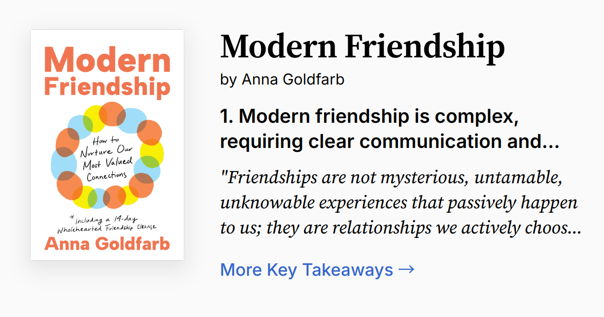 Modern Friendship | Summary, Audio, Quotes, FAQ