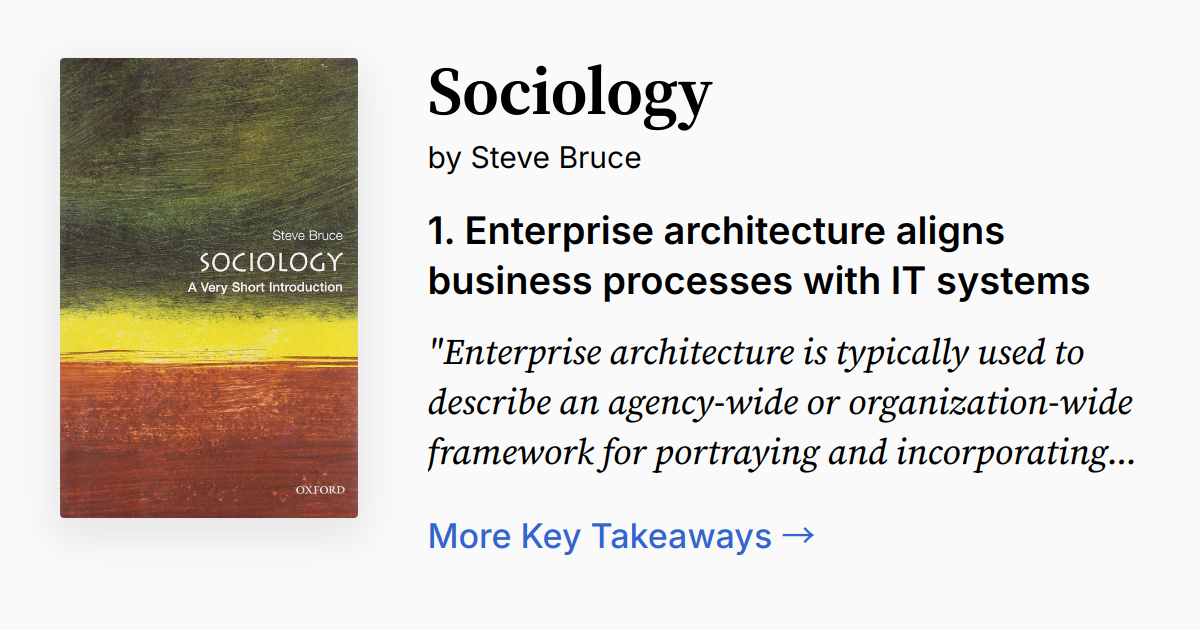 Sociology by Steve Bruce | Summary, Audio, Quotes, FAQ
