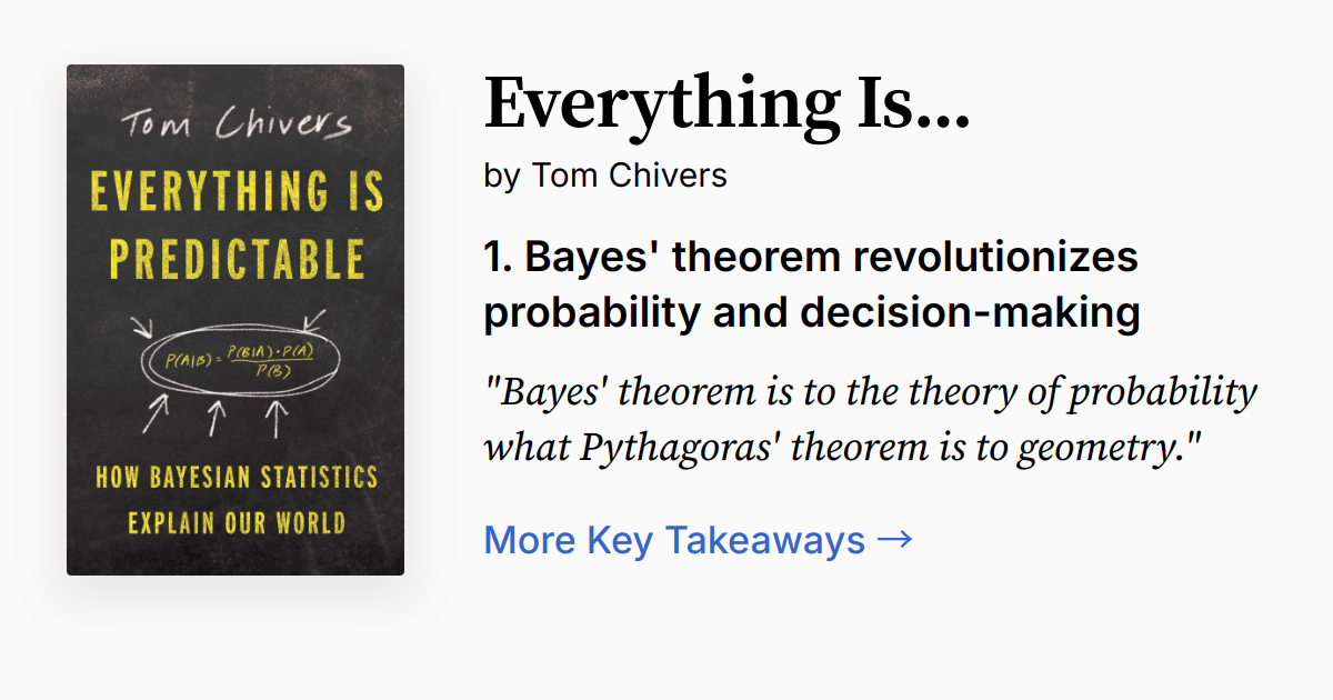 Everything Is Predictable | Summary, Quotes, FAQ, Audio