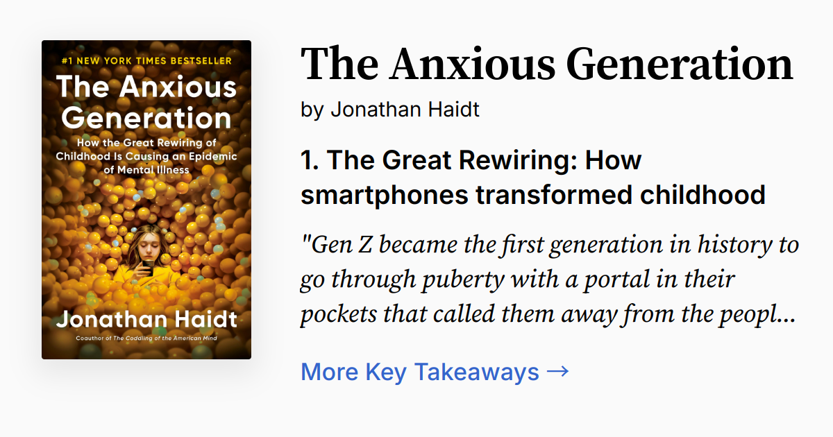 The Anxious Generation | Resumen, Quotes, FAQ, Audio
