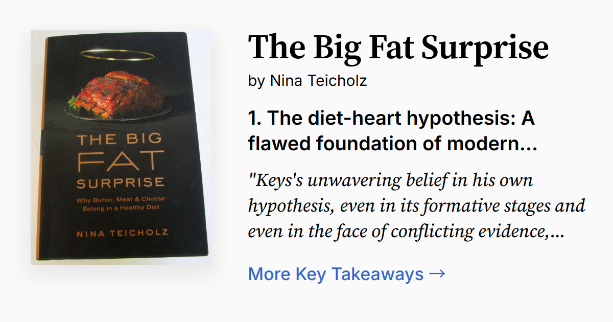 The Big Fat Surprise | Summary, Audio, Quotes, FAQ