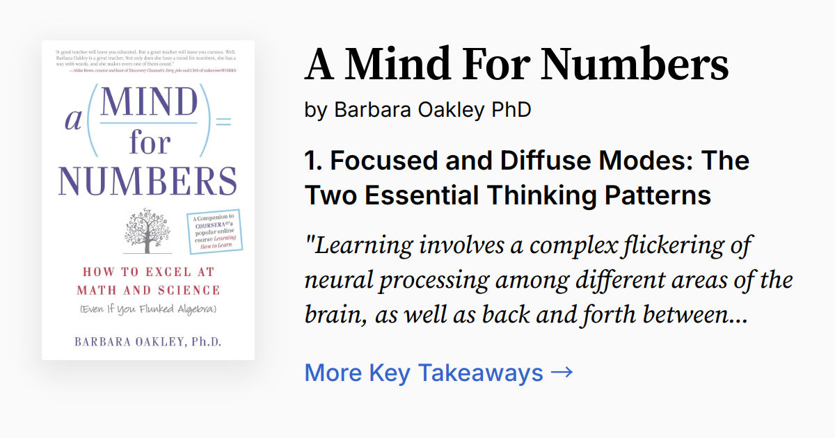 A Mind for Numbers | Summary, Audio, Quotes, FAQ