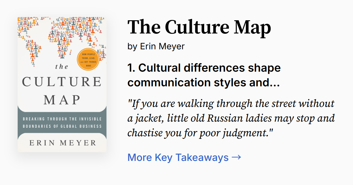 The Culture Map | 摘要, Audio, Quotes, FAQ