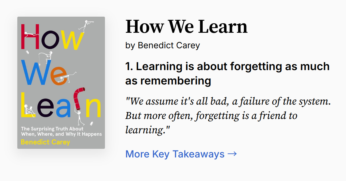 How We Learn by Benedict Carey | Summary, Audio, Quotes, FAQ