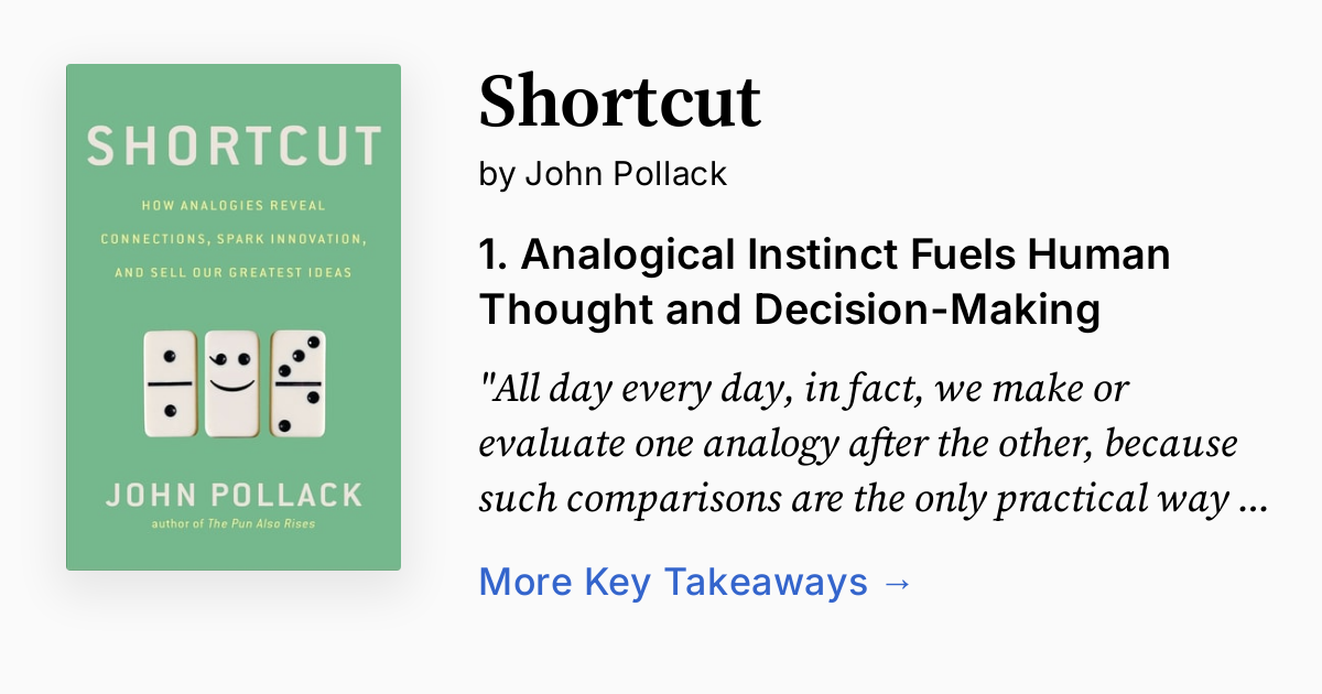 Shortcut by John Pollack | Summary, Audio, Quotes