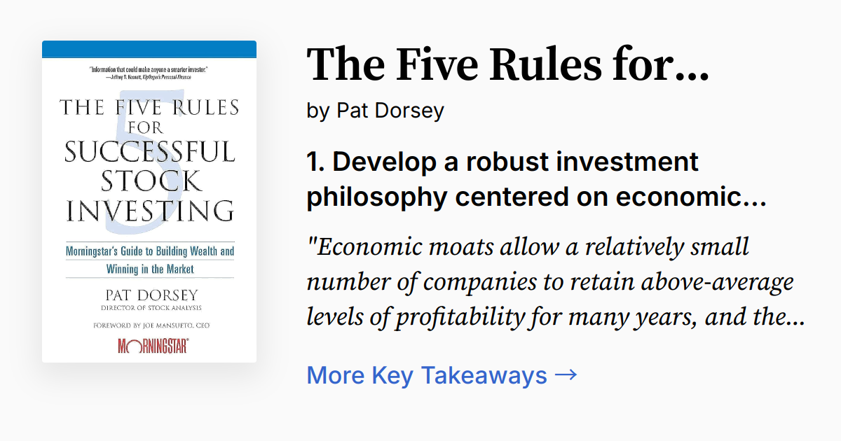 The Five Rules for Successful Stock Investing | Summary, Audio, Quotes, FAQ