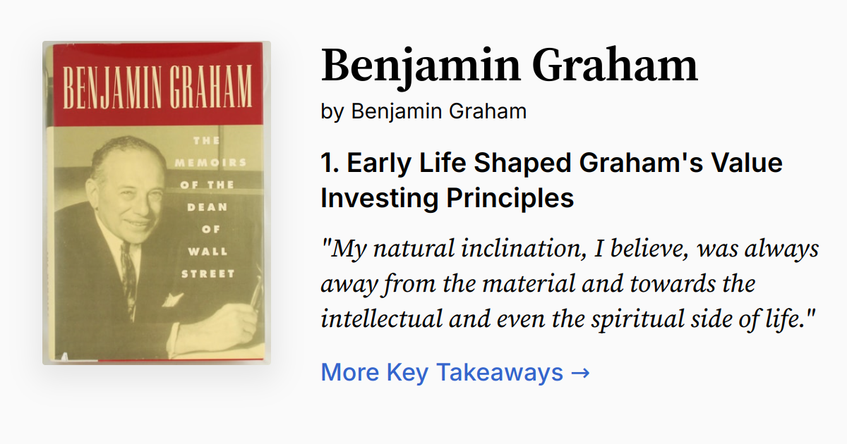 Benjamin Graham | Summary, Audio, Quotes, FAQ