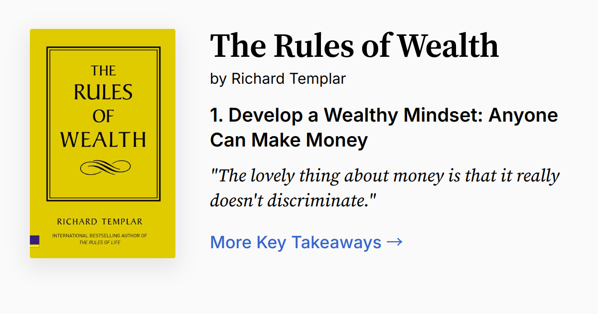The Rules of Wealth | Summary, Audio, Quotes, FAQ