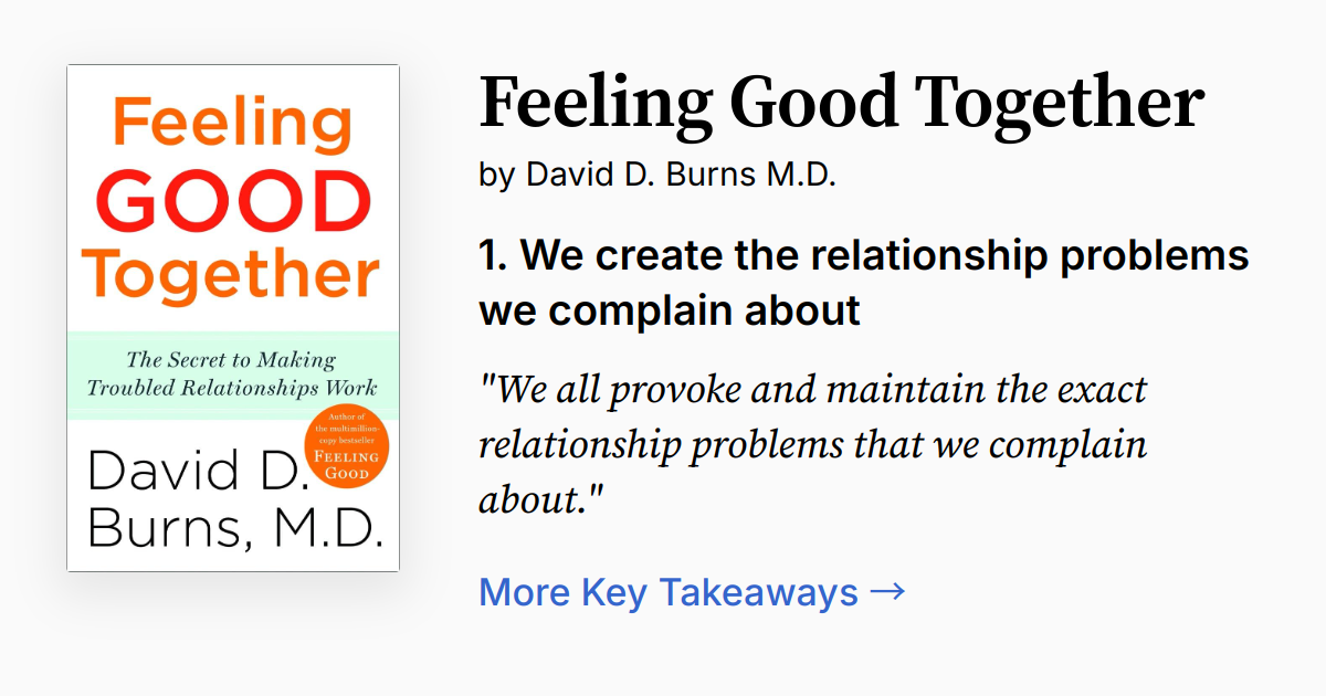Feeling Good Together | Summary, Audio, Quotes, FAQ