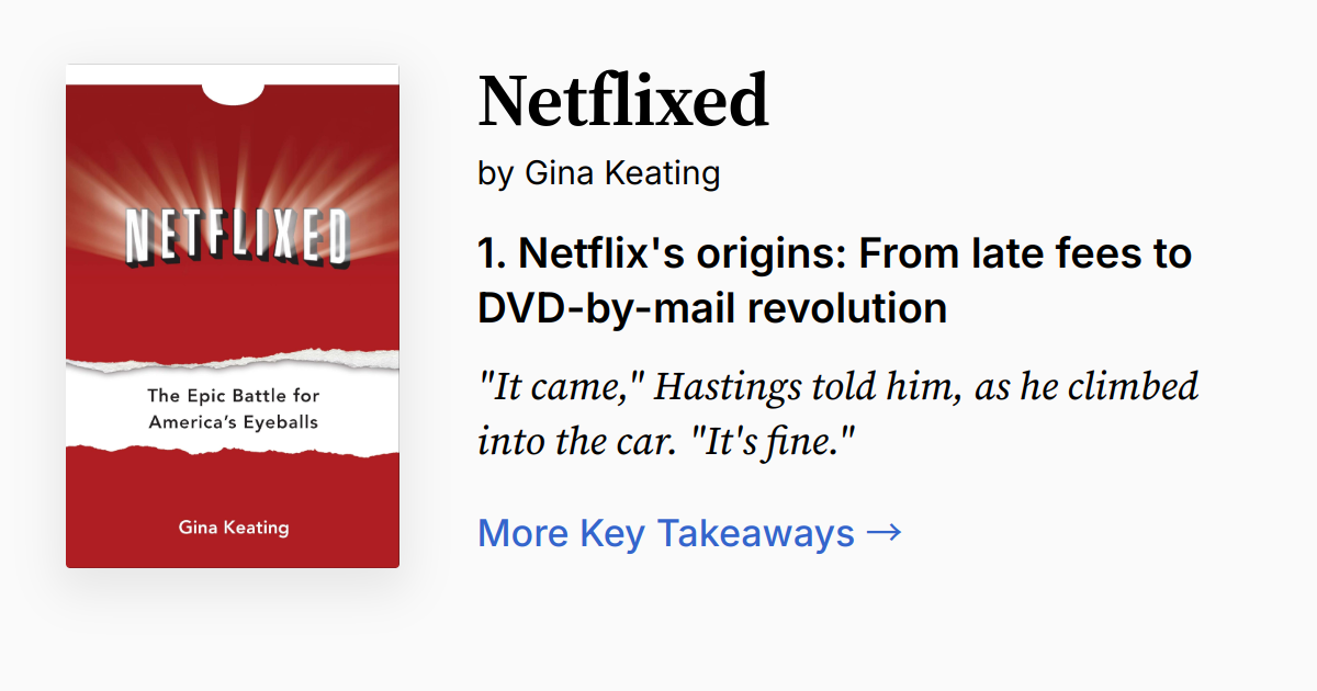 Netflixed by Gina Keating | Summary, Audio, Quotes, FAQ