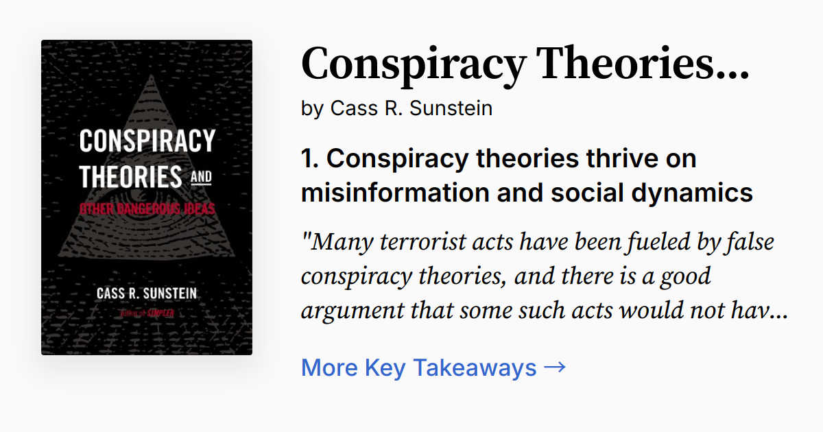 Conspiracy Theories and Other Dangerous Ideas | Summary, Audio, Quotes, FAQ