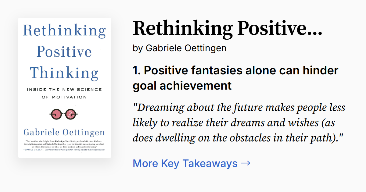 Rethinking Positive Thinking | Summary, Audio, Quotes, FAQ