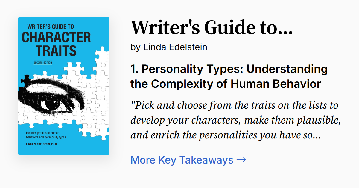 Writer's Guide to Character Traits | Summary, Audio, Quotes, FAQ