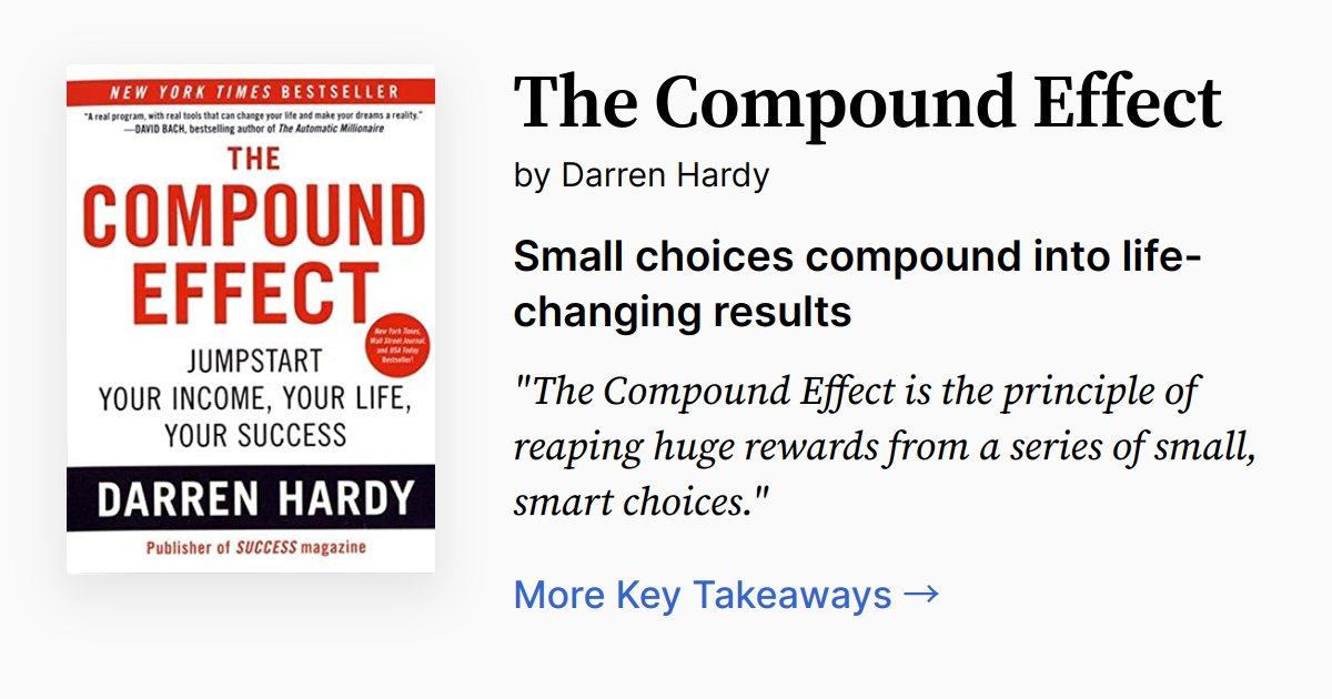 The Compound Effect | Summary, Quotes, FAQ, Audio