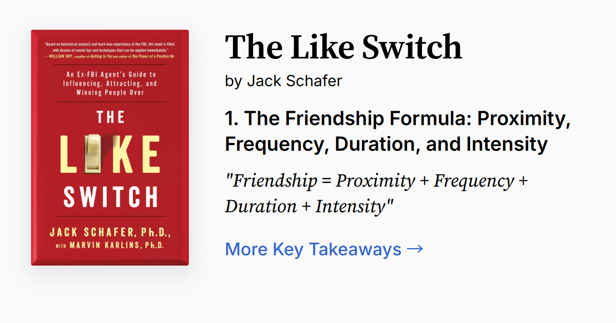 The Like Switch | Summary, Quotes, FAQ, Audio