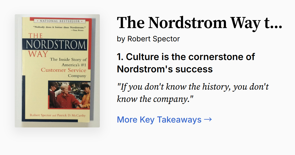 The Nordstrom Way | Summary, Quotes, FAQ, Audio