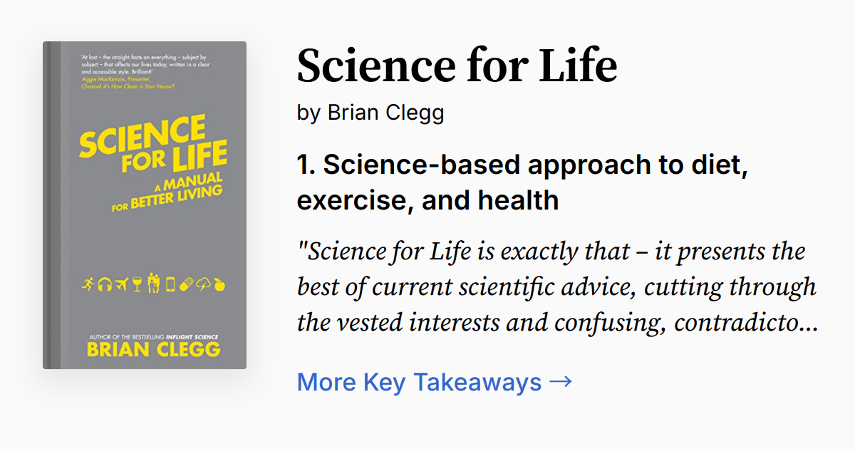 Science for Life | Summary, Audio, Quotes