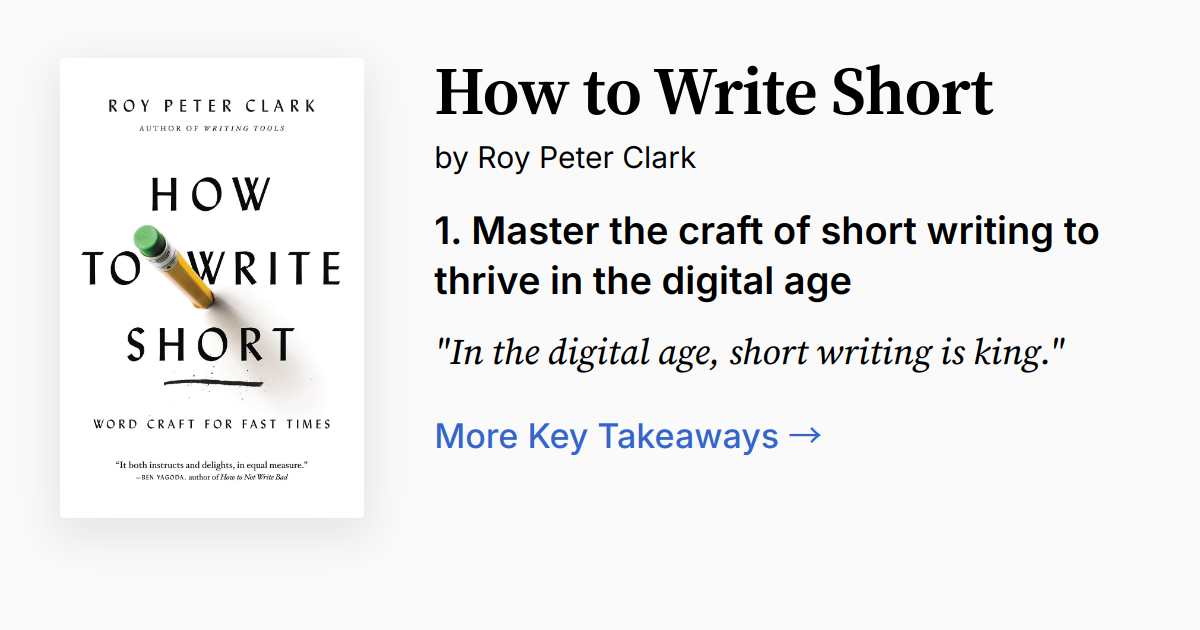 How to Write Short | Summary, Quotes, FAQ, Audio