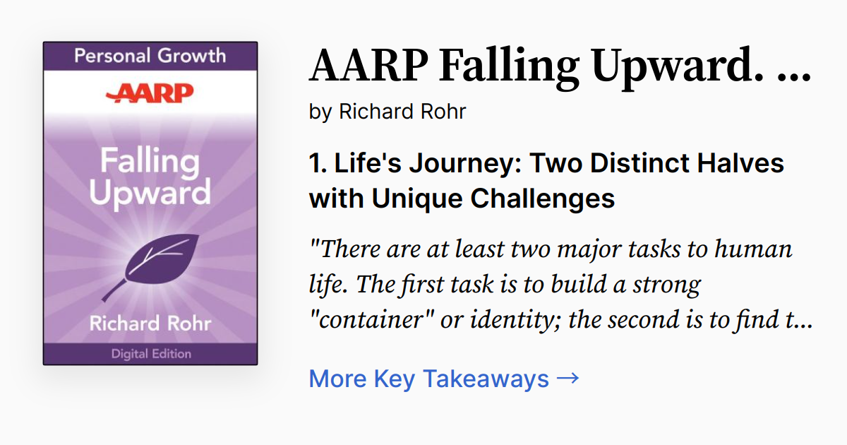 Falling Upward by Richard Rohr | Summary, Quotes, FAQ, Audio