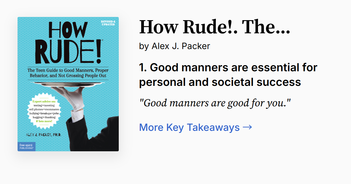 How Rude! by Alex J. Packer | Summary, Quotes, FAQ, Audio