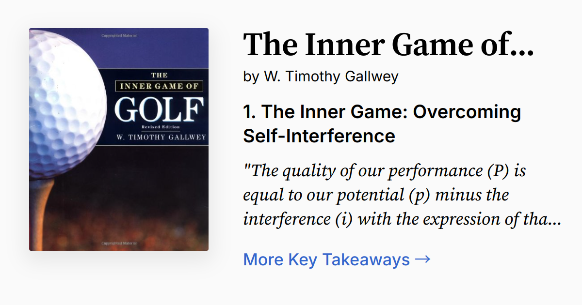 The Inner Game of Golf | Summary, Audio, Quotes, FAQ