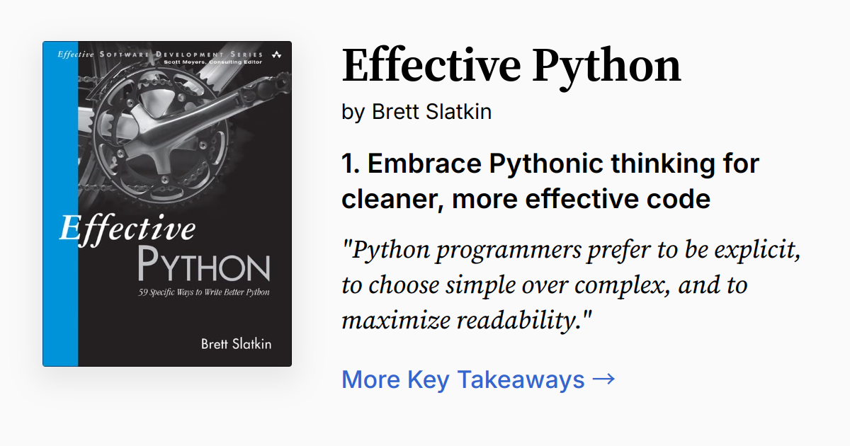 Effective Python | Summary, Quotes, FAQ, Audio