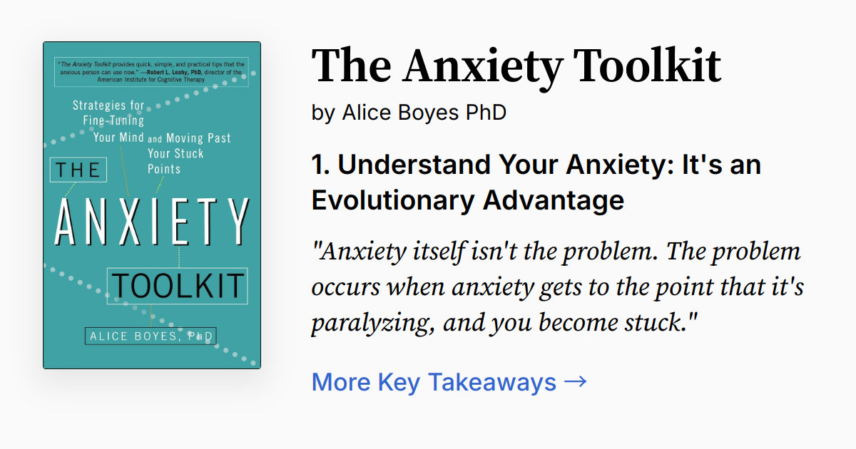 The Anxiety Toolkit | Summary, Audio, Quotes, FAQ
